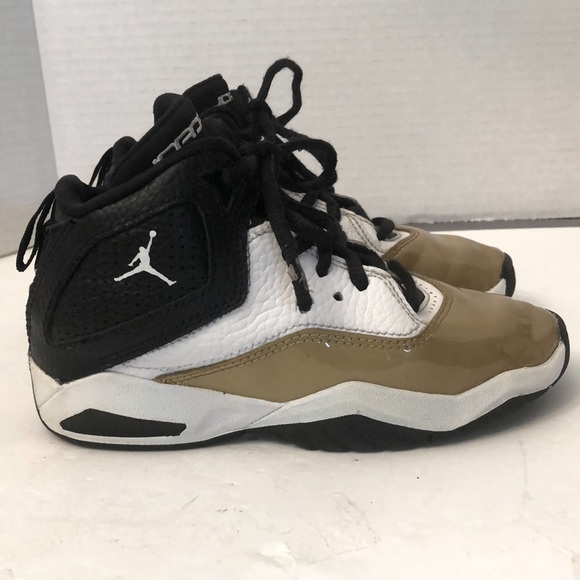 Jordan | Shoes | Jordan Bloyal White Black Gold Toddlers Size 2c ...